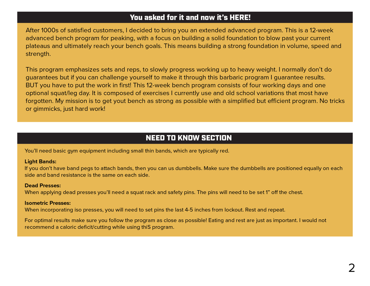 IRREGULAR STRENGTH'S 12 Week Bench Peak Program – Irregular Strength